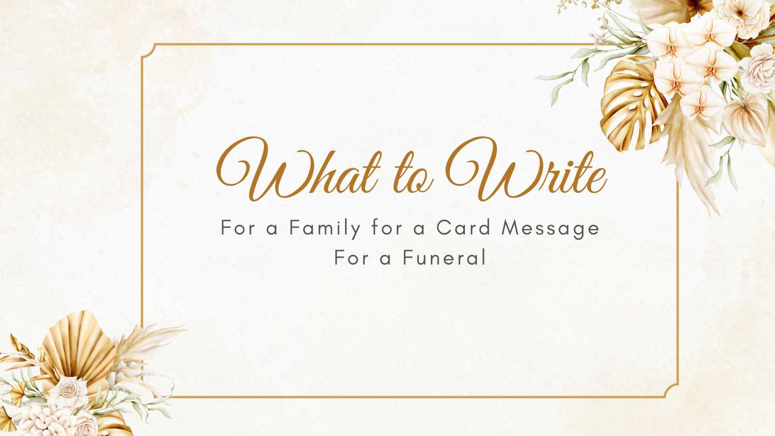 Finding the Right Words: Writing a Funeral Flower Card Message
